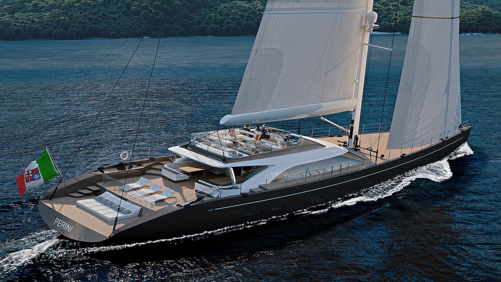 Perini Navi reveals designs for 47m sailing superyacht